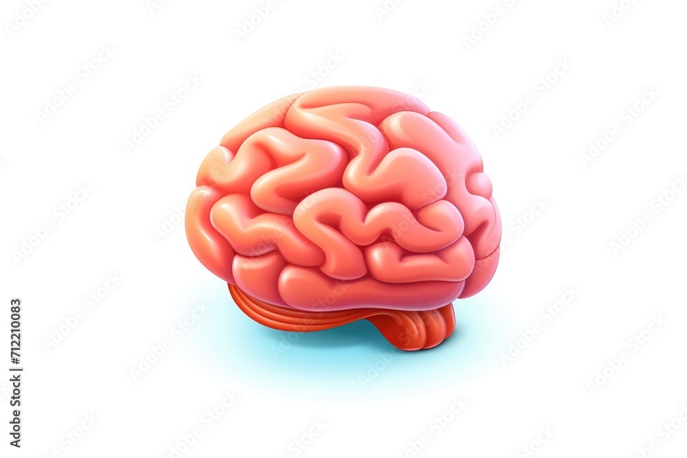 Illustration Stock 3D brain, electronic brainstorming Charette ...