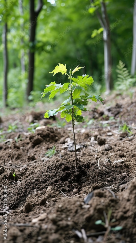 Let's plant trees. Let's do something about global warming. A seedling ...