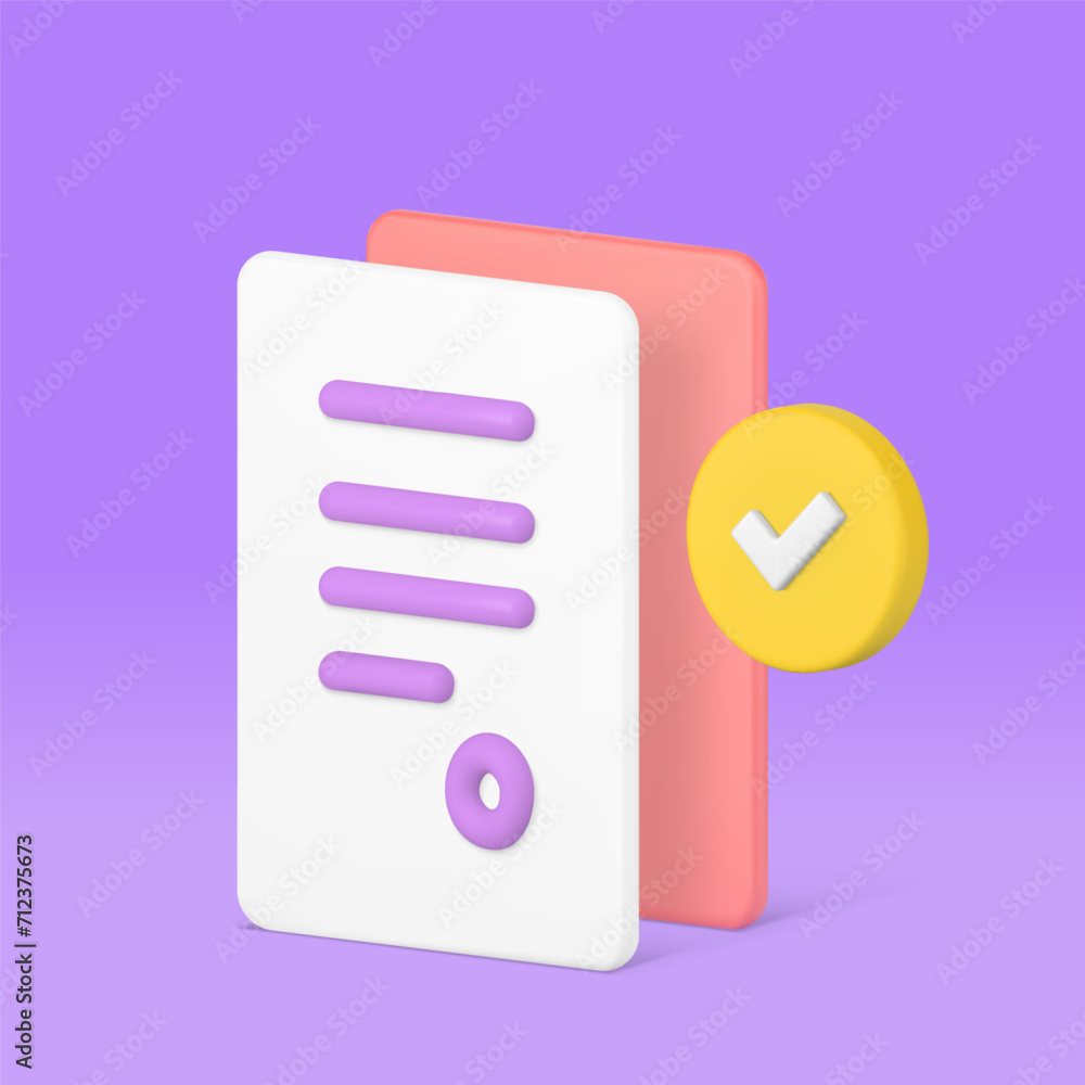 Contract agreement document confirmation paper sheet with done ...