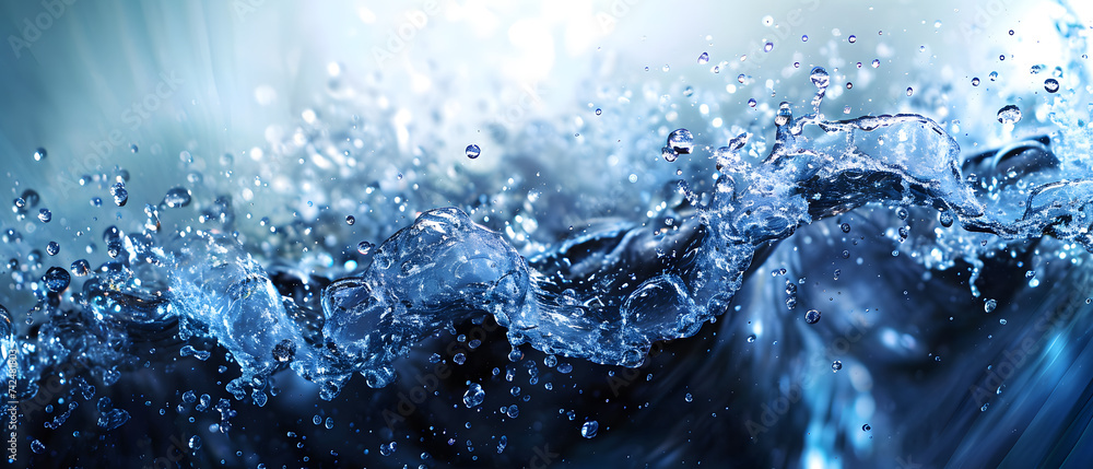 Nature's delicate dance as raindrops drizzle onto the fluid surface ...