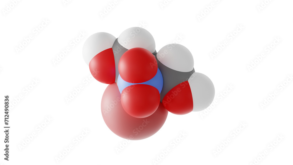 bronopol molecule, antimicrobial, molecular structure, isolated 3d ...