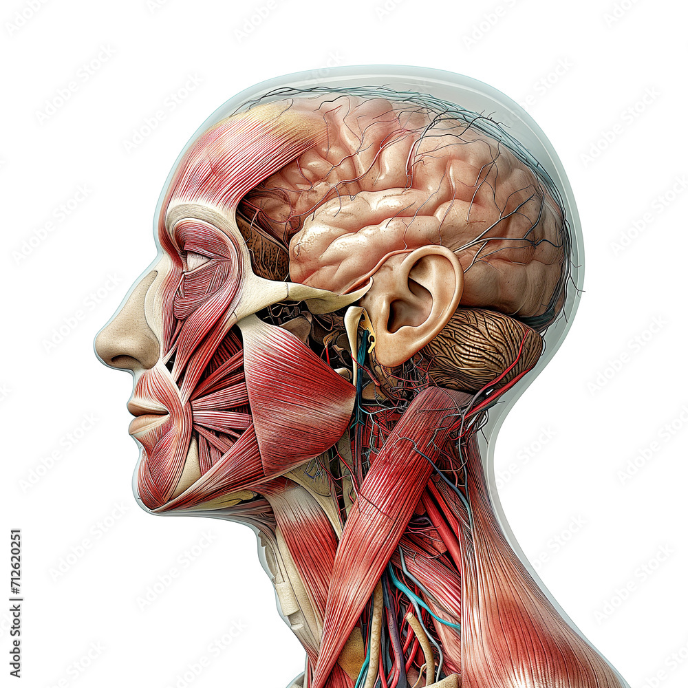 Anatomy - Human Head. Anatomical Structure of the Human Head. Medical ...