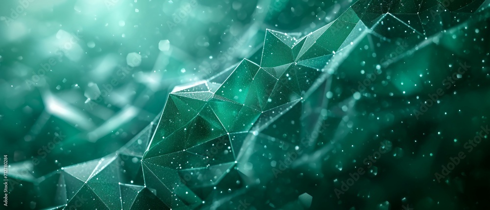 Futuristic background design of an Elegant Polygonal Interface, Emerald ...