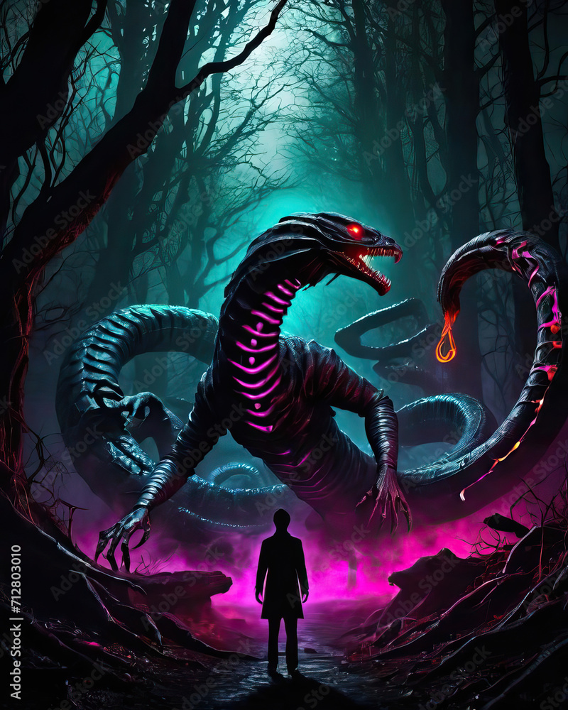 Ilustración de Stock Terrifying Children Nightmares - Dark Forest ...