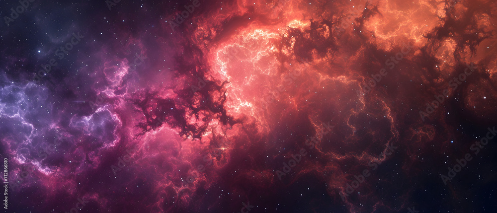 An ethereal galaxy of vibrant hues, where stars and nebulae dance in ...