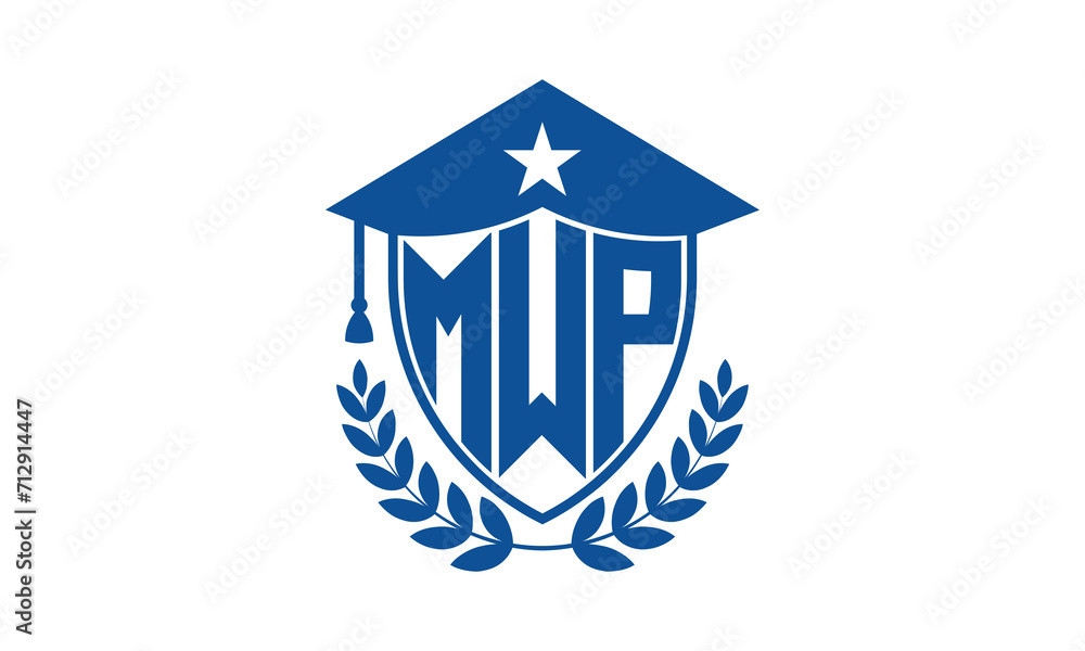 Image vectorielle Stock MWP three letter iconic academic logo design ...