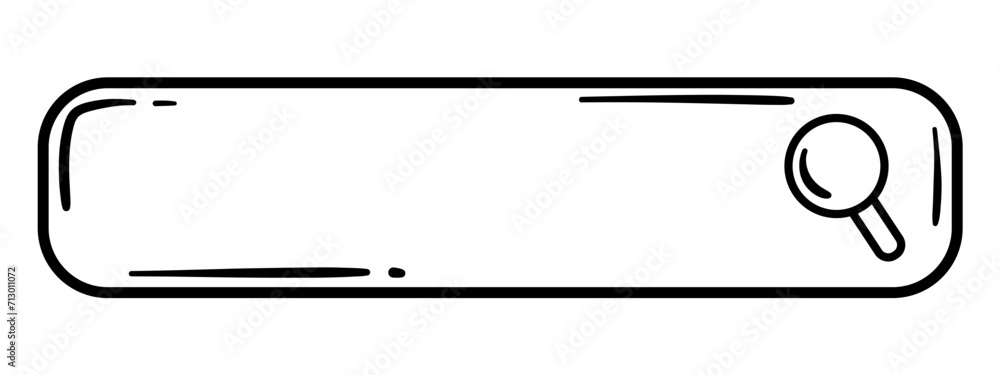 Vector de Stock Hand Drawn Doodle Style Search Bar Illustration Black ...