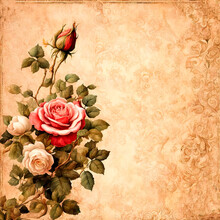 Roses Flowers Vintage Collage Free Stock Photo - Public Domain Pictures