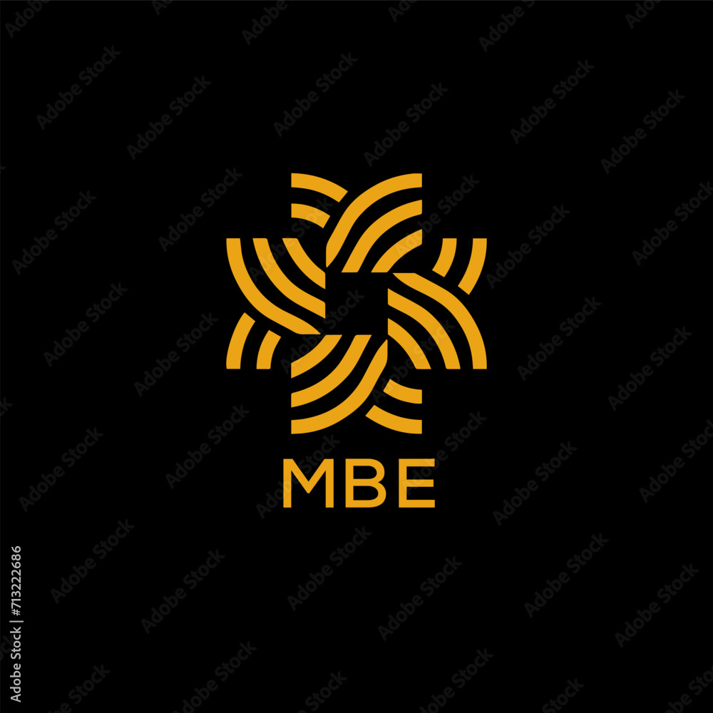 MBE logo design template vector. MBE Business abstract connection ...