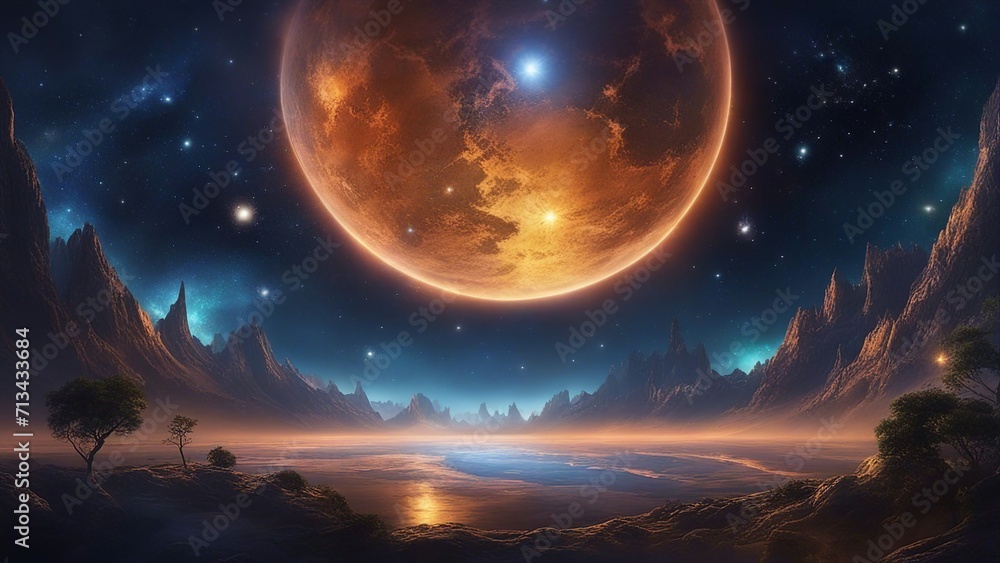sunrise in space A space scene of the Earth at night, with the lights ...