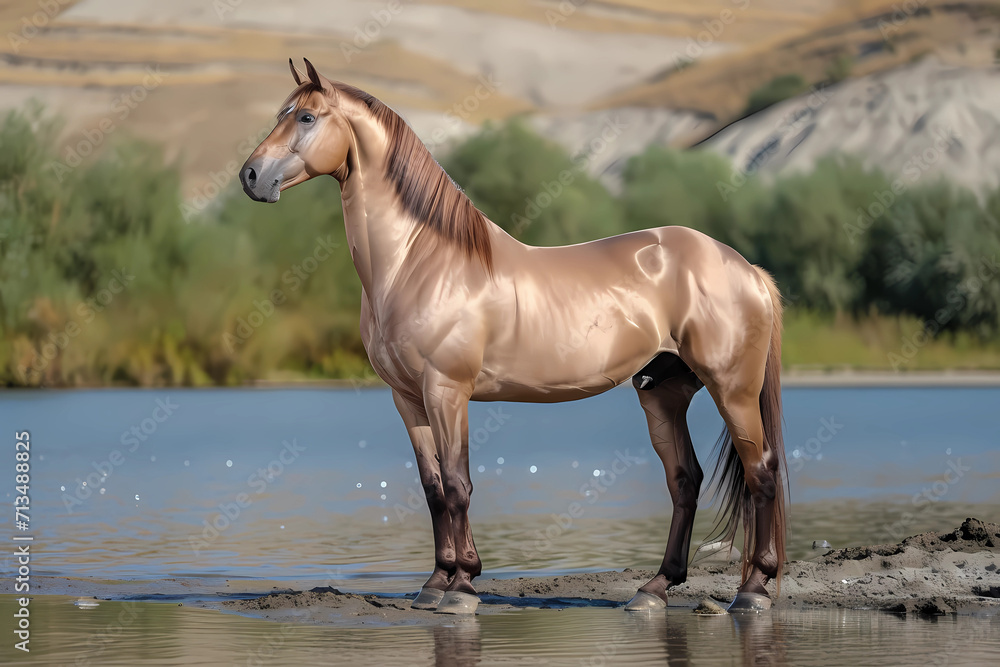 Akhal-Teke - Turkmenistan - These horses have a distinctive metallic ...