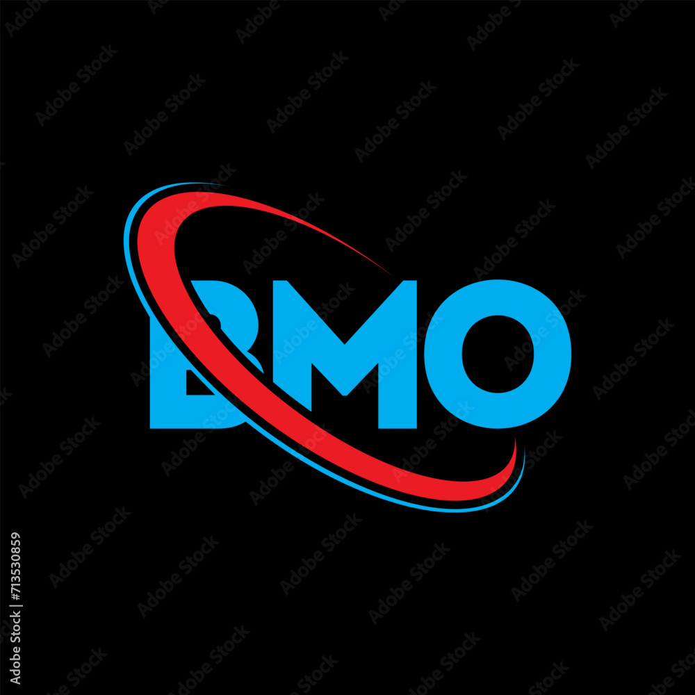 BMO logo. BMO letter. BMO letter logo design. Initials BMO logo linked ...