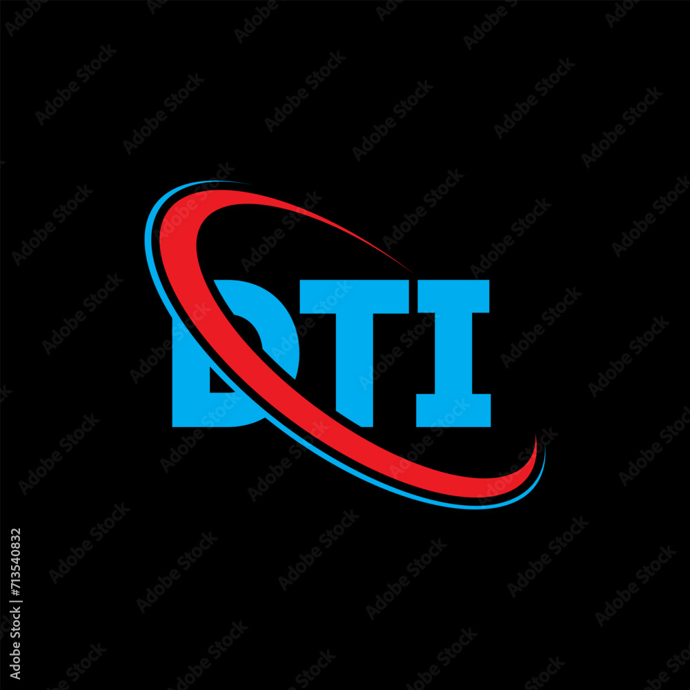 DTI logo. DTI letter. DTI letter logo design. Initials DTI logo linked ...
