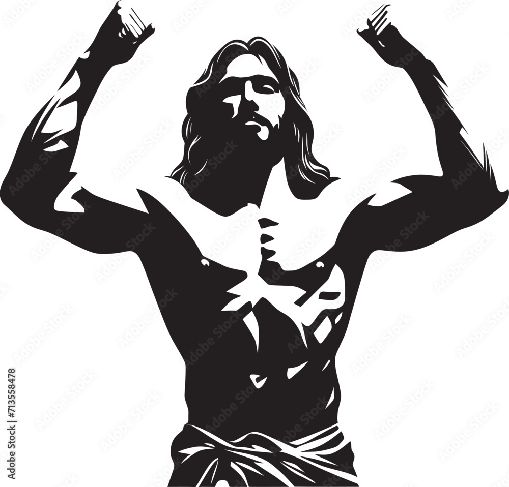 Sacred Form Resonance Vector Logo of Muscular Christ Redeemers Fitness ...
