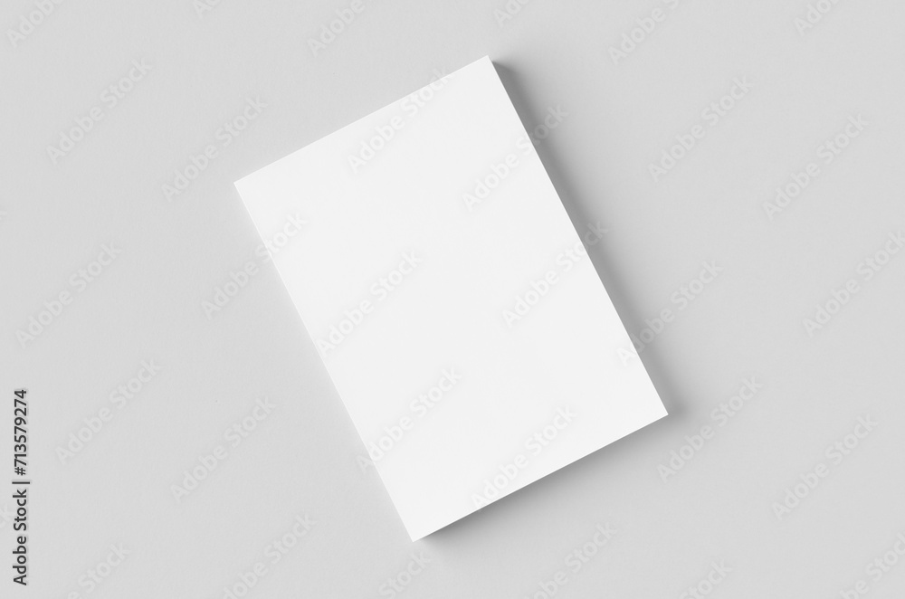Cv, resume, letterhead, invoice mockup. Stack of A4 papers on a grey ...