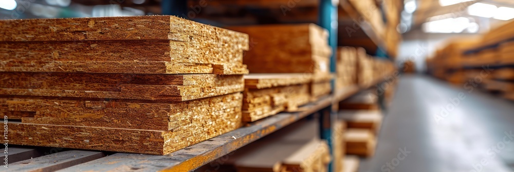 Osb Boards In Stock Chipboard Stacked On Pallets, Background Image ...