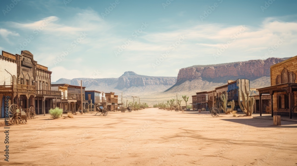 Wild West Town Photo Backdrop: Starry Night, Cactus Silhouettes ...