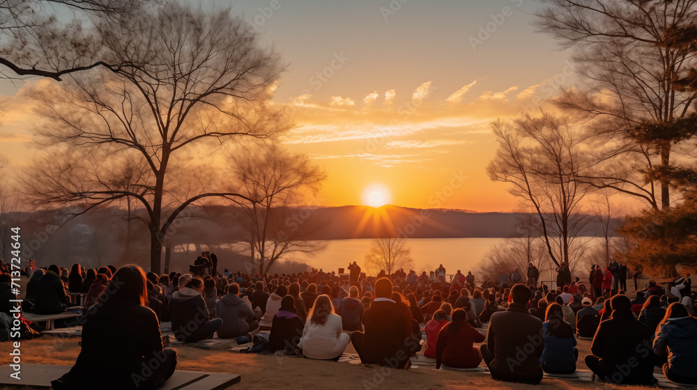 Organize a community sunrise service to celebrate the resurrection of ...