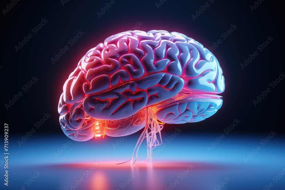 Human Brain Medtech, AI models Head cyborg technology imaging ...