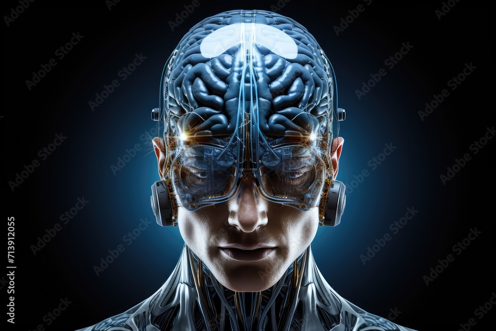 Brain sectional imaging X-ray and CT scan technique, cyborg radiography ...