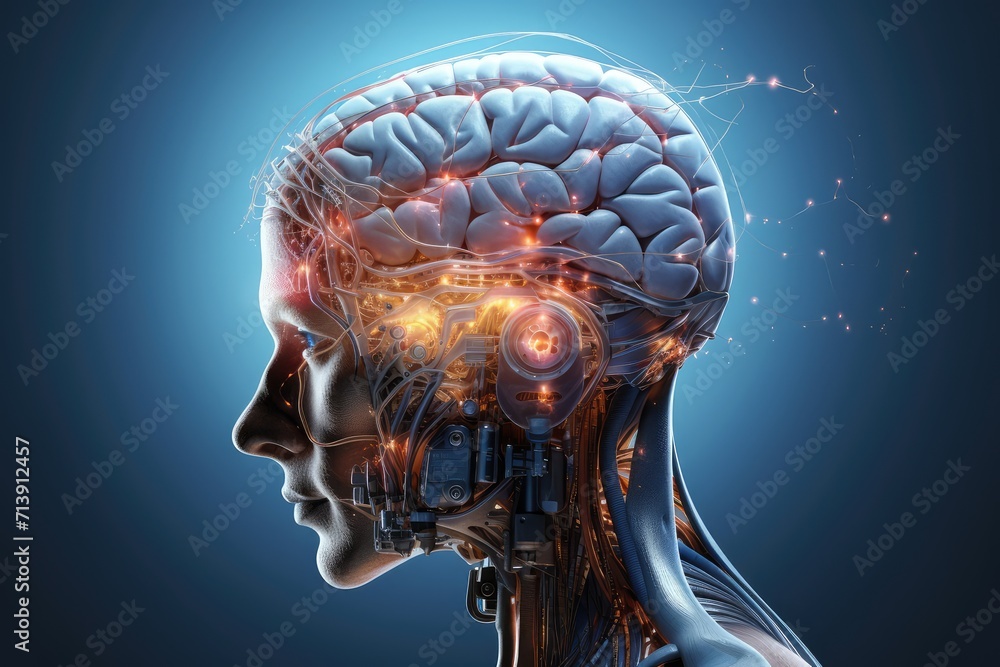 Brain sectional imaging X-ray and CT scan technique, cyborg radiography ...