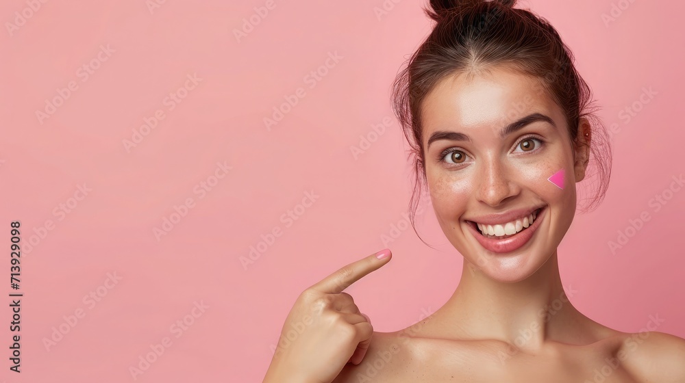 Beautiful woman with clean fresh skin .Sweet smiling girl expressive ...