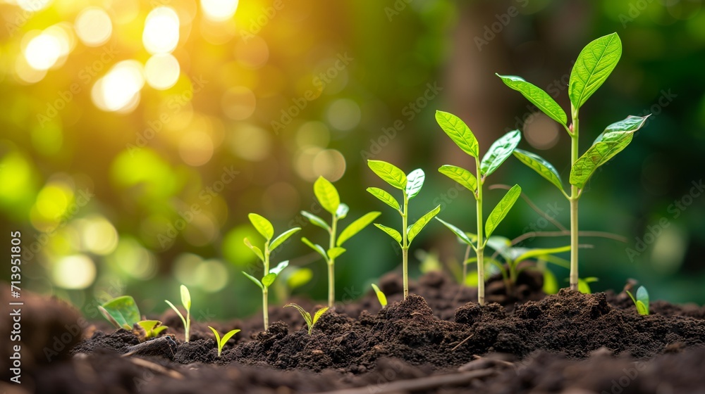 Illustration of plant growth stages from seed to mature plant ...