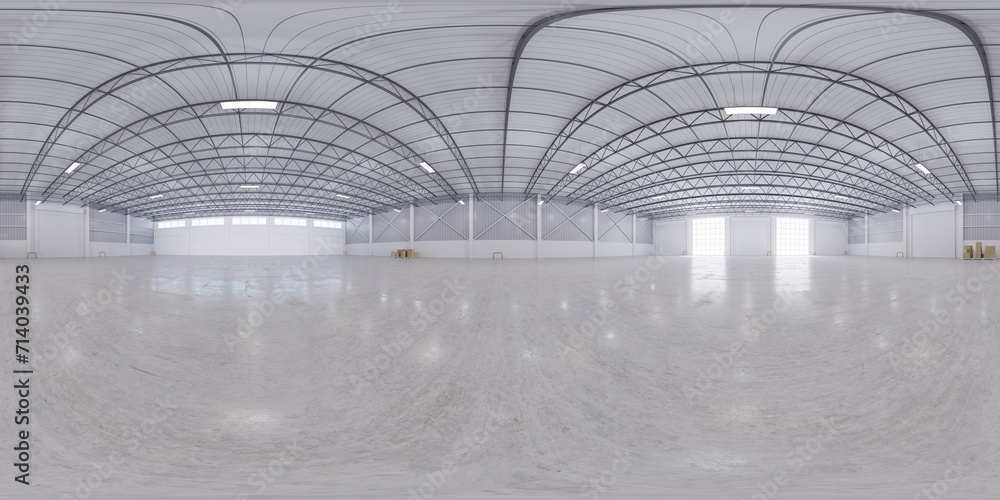 Full spherical hdri panorama 360 degrees of empty exhibition space ...