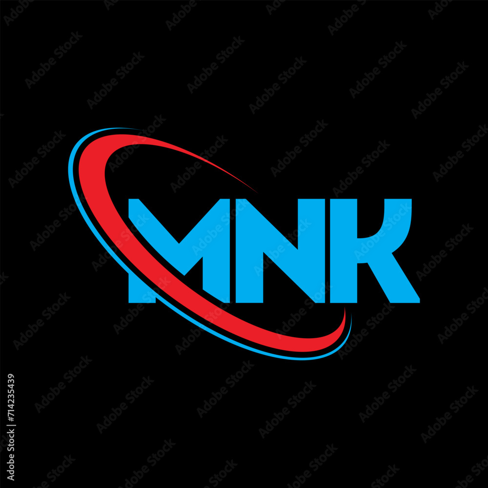 MNK logo. MNK letter. MNK letter logo design. Initials MNK logo linked ...