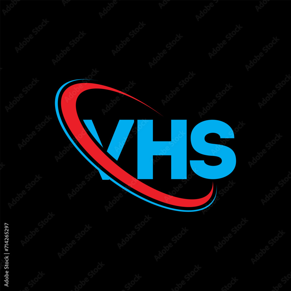 VHS logo. VHS letter. VHS letter logo design. Initials VHS logo linked ...