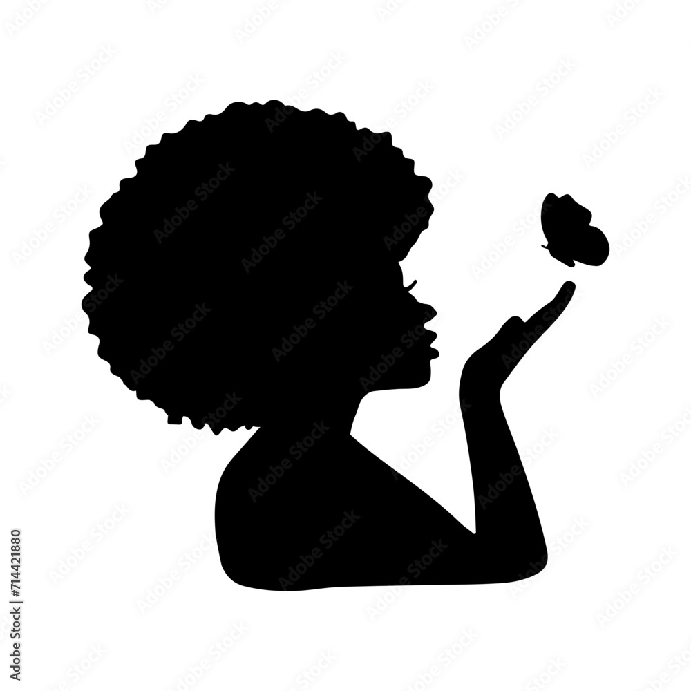 Image vectorielle Stock Black Woman svg, Butterfly svg, Black Girl ...