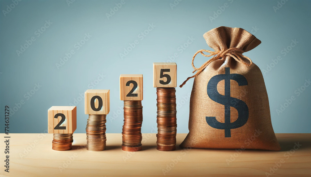 Stock-Illustration „Financial Growth for Success in 2025 Concept. A ...