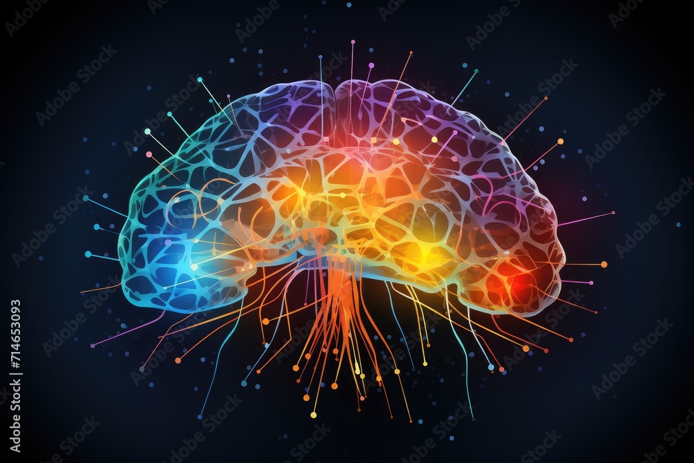 Neuronal network neurons brain Neurofeedback, synapses, neurosciences. Neuroprotection, neuro ...