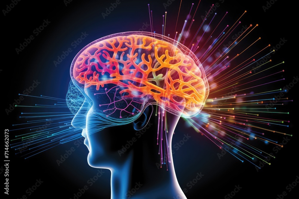 Neuroimaging Science Medtech Scientific Axon illustration: Electroencephalogram (EEG) brain ...