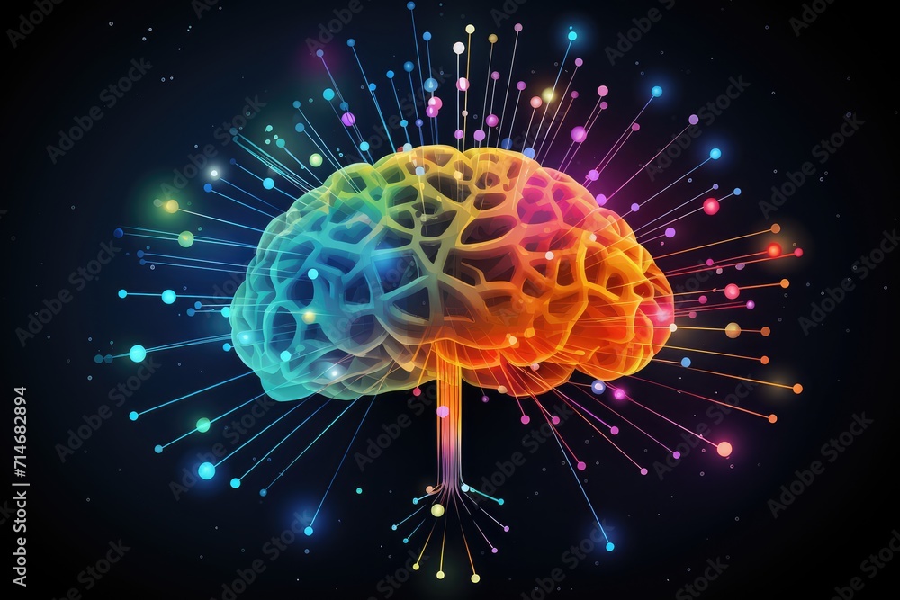 Ilustración de Stock Motley landscape brain oncology, primary secondary ...