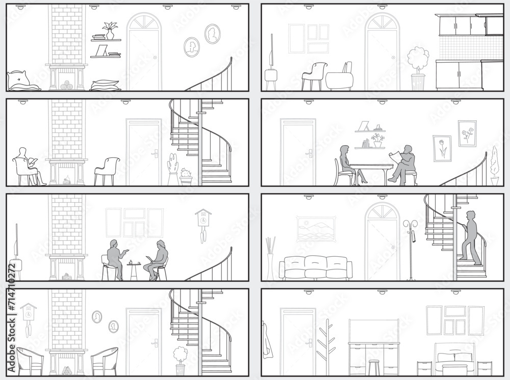 Continuous Seamless Pattern in the Shape of Architectural Section ...