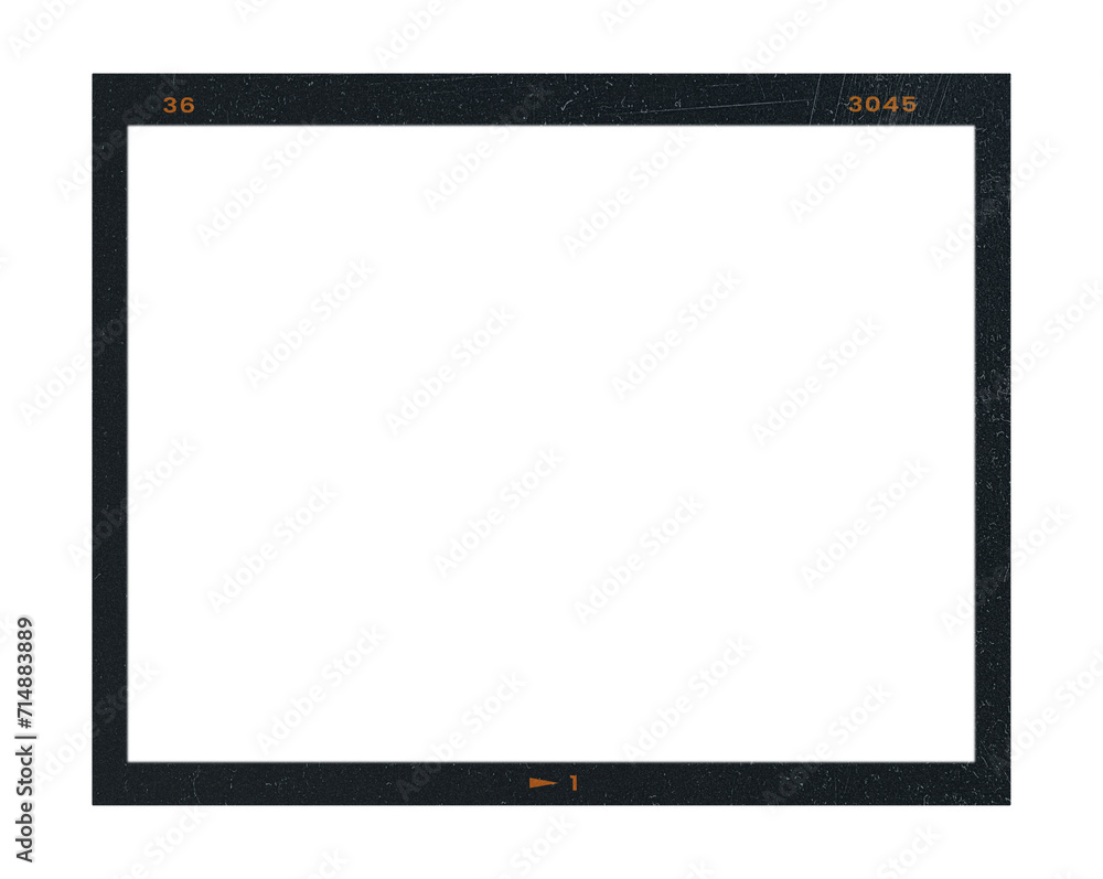 Camera transparent film strip mockup, isolated on white background ...