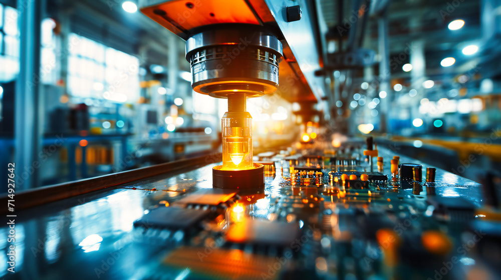 Automated manufacturing process: Industrial machinery and equipment in ...