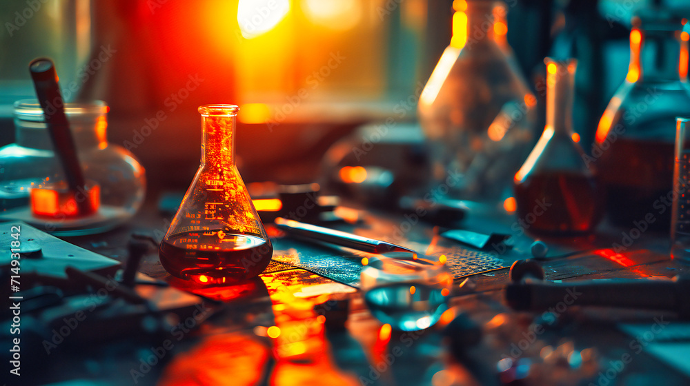 Chemical laboratory setup: A professional setting for scientific ...