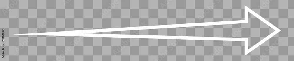 White arrow icon on transparent background. flat style. white arrow ...