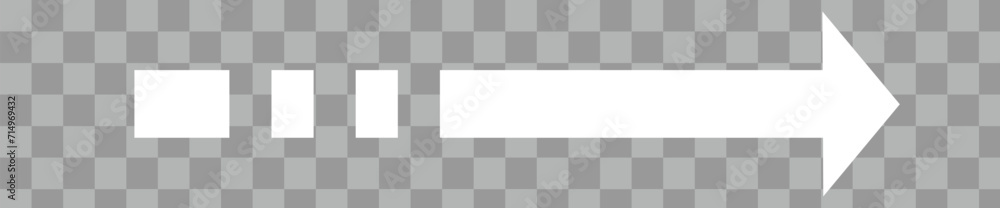 White arrow icon on transparent background. flat style. white arrow ...