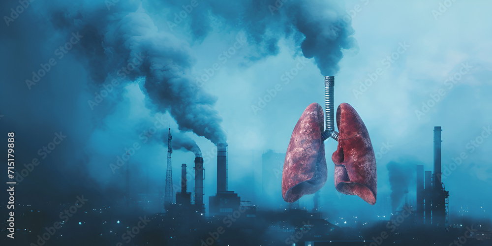 Lungs under Pollution, Air pollution can cause cardiovascular diseases ...