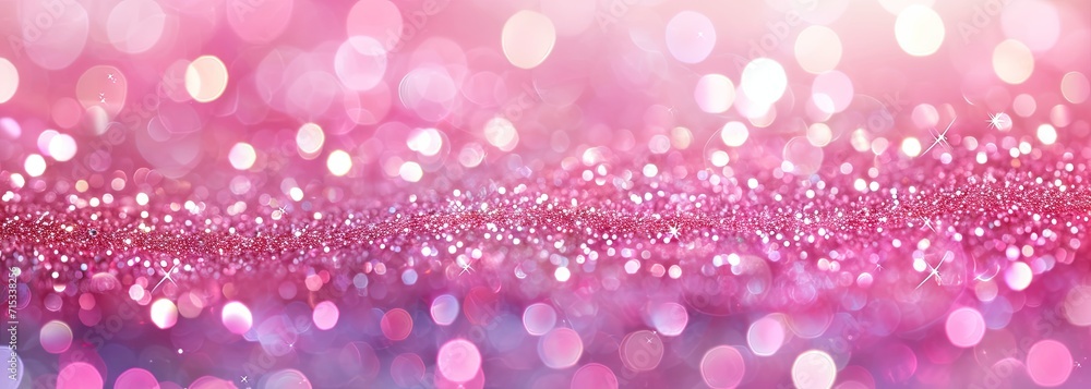 Shiny pink glitter background. Wide background Stock Photo | Adobe Stock