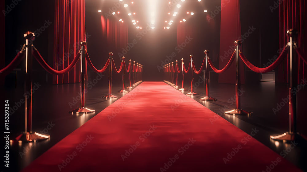 Red carpet staircase background, VIP entrance, night award ceremony ...