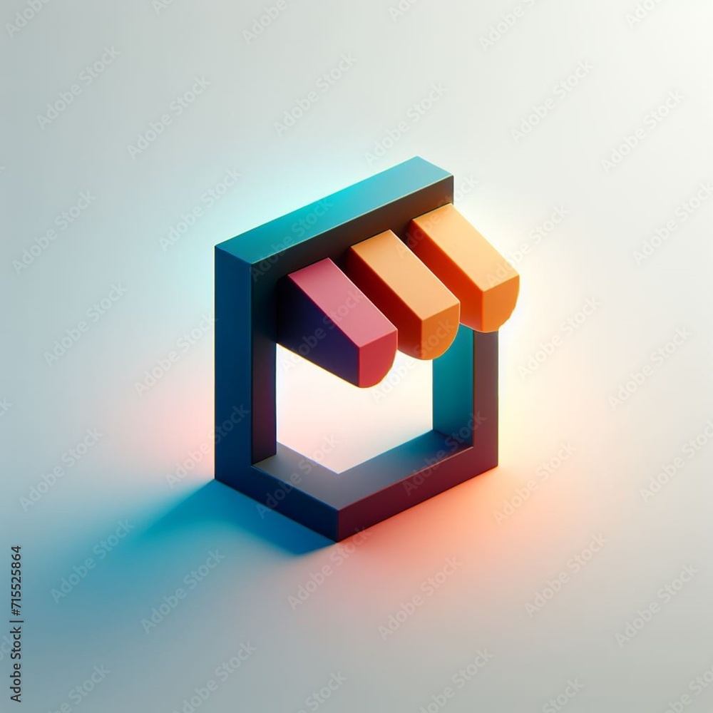 Introducing our groundbreaking 3D building logo, a symbol of innovation ...