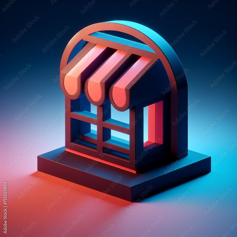 Introducing our visionary 3D building logo, a contemporary masterpiece ...