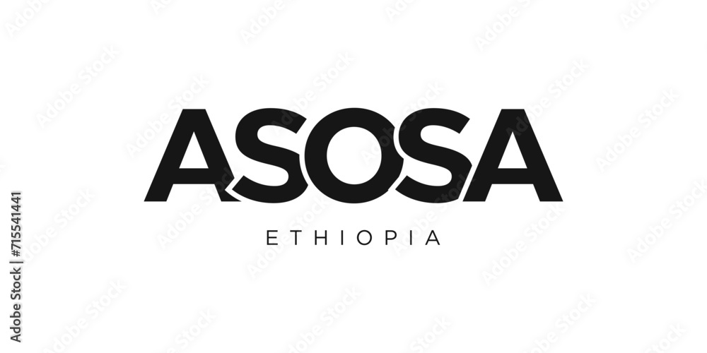 Asosa in the Ethiopia emblem. The design features a geometric style ...