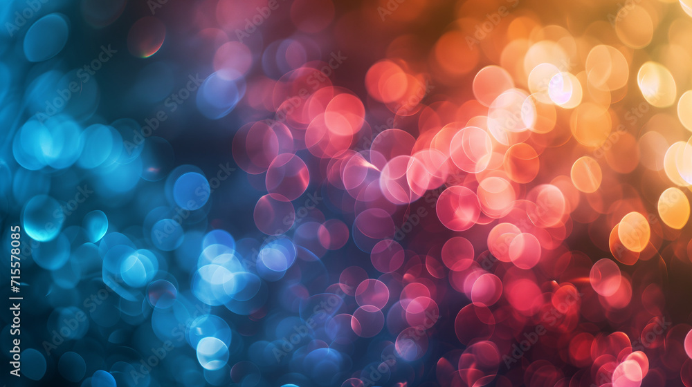 Stock-Illustration „Red, Yellow, and Blue Bokeh Glitter: Translucent ...