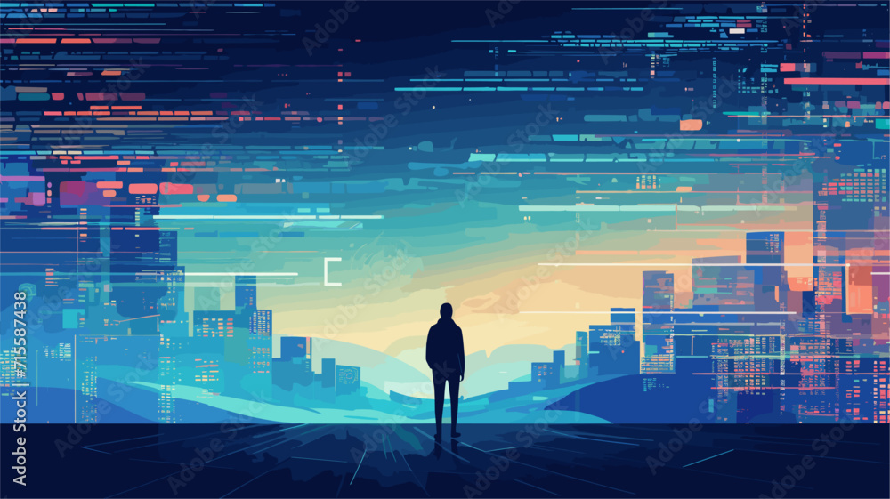 layers of digital code and binary digits, symbolizing tech-savvy and ...