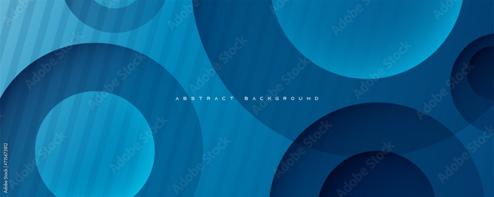 Blue abstract circle shape background, with rounded texture design ...